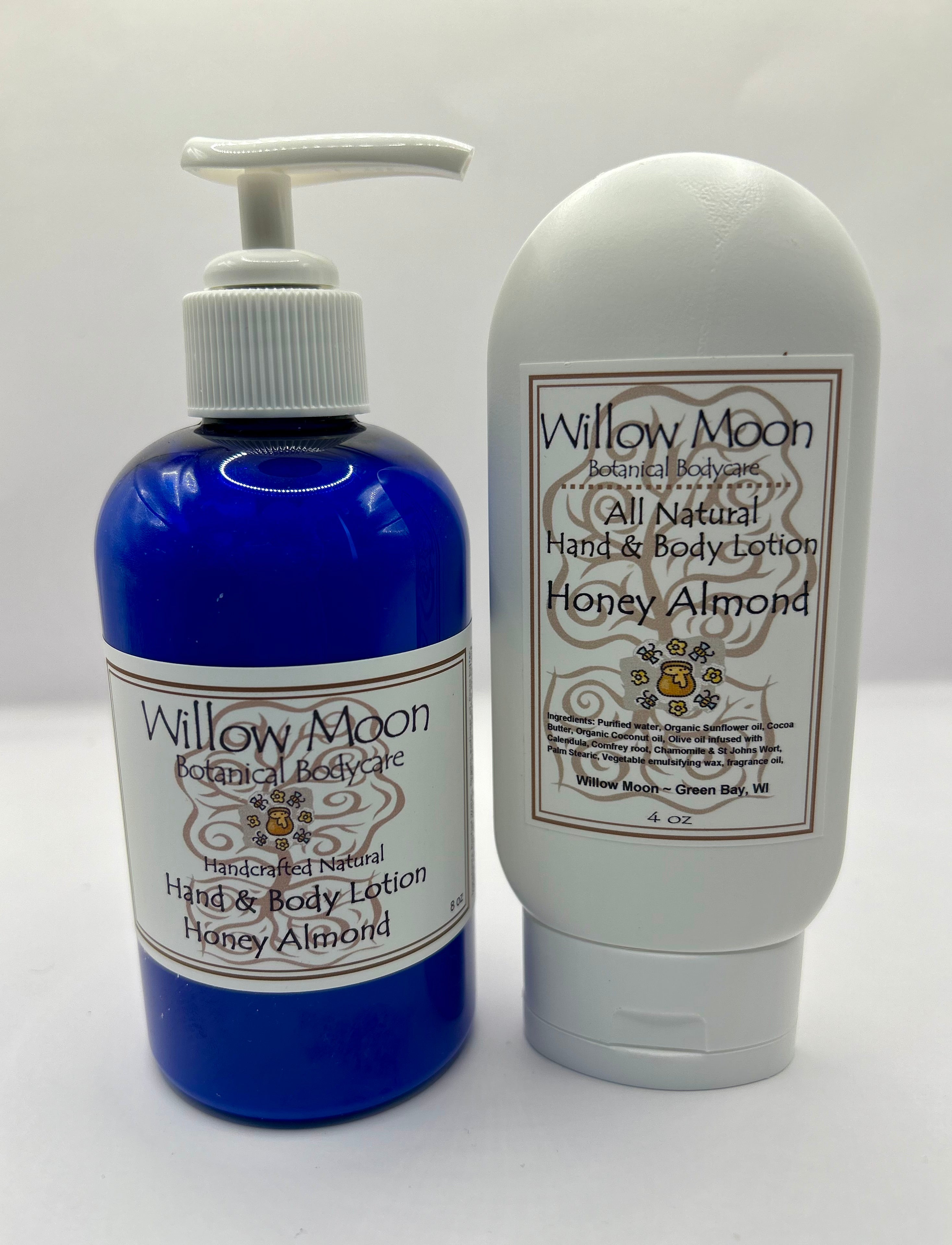 Natural Hand and Body Lotion Honey Almond – willowmoonsoaps.com